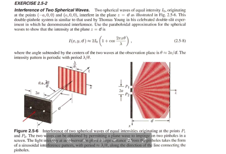 Solved Interference of Two Spherical waves. Two spherical | Chegg.com