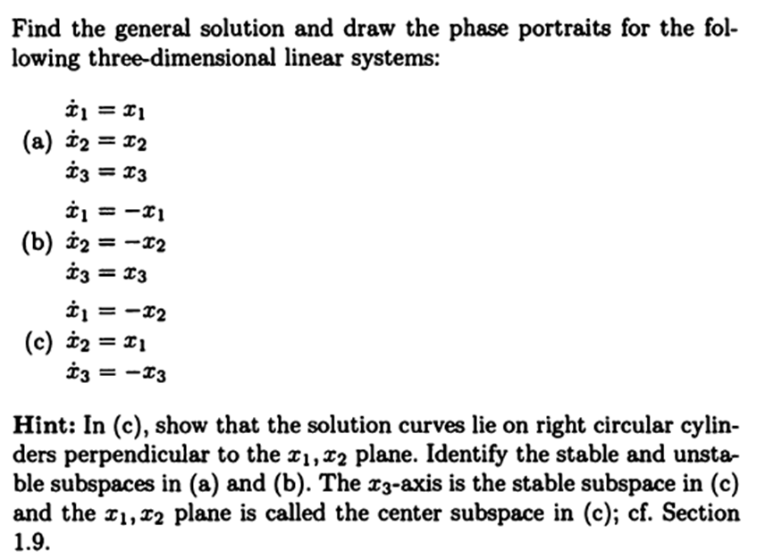 Solved Find the general solution and draw the phase | Chegg.com