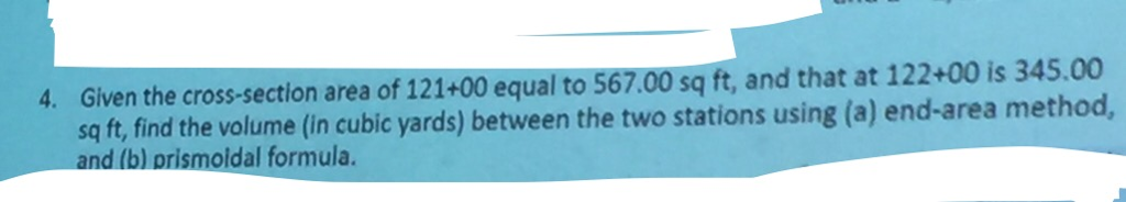 Solved 4 Given The Cross section Area Of 121 00 Equal To Chegg solved-4-given-the-cross-section-area-of-121-00-equal-to-chegg