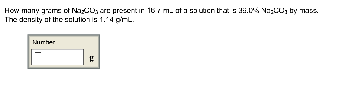 Solved How many grams of Na2CO3 are present in 16.7 mL of a | Chegg.com