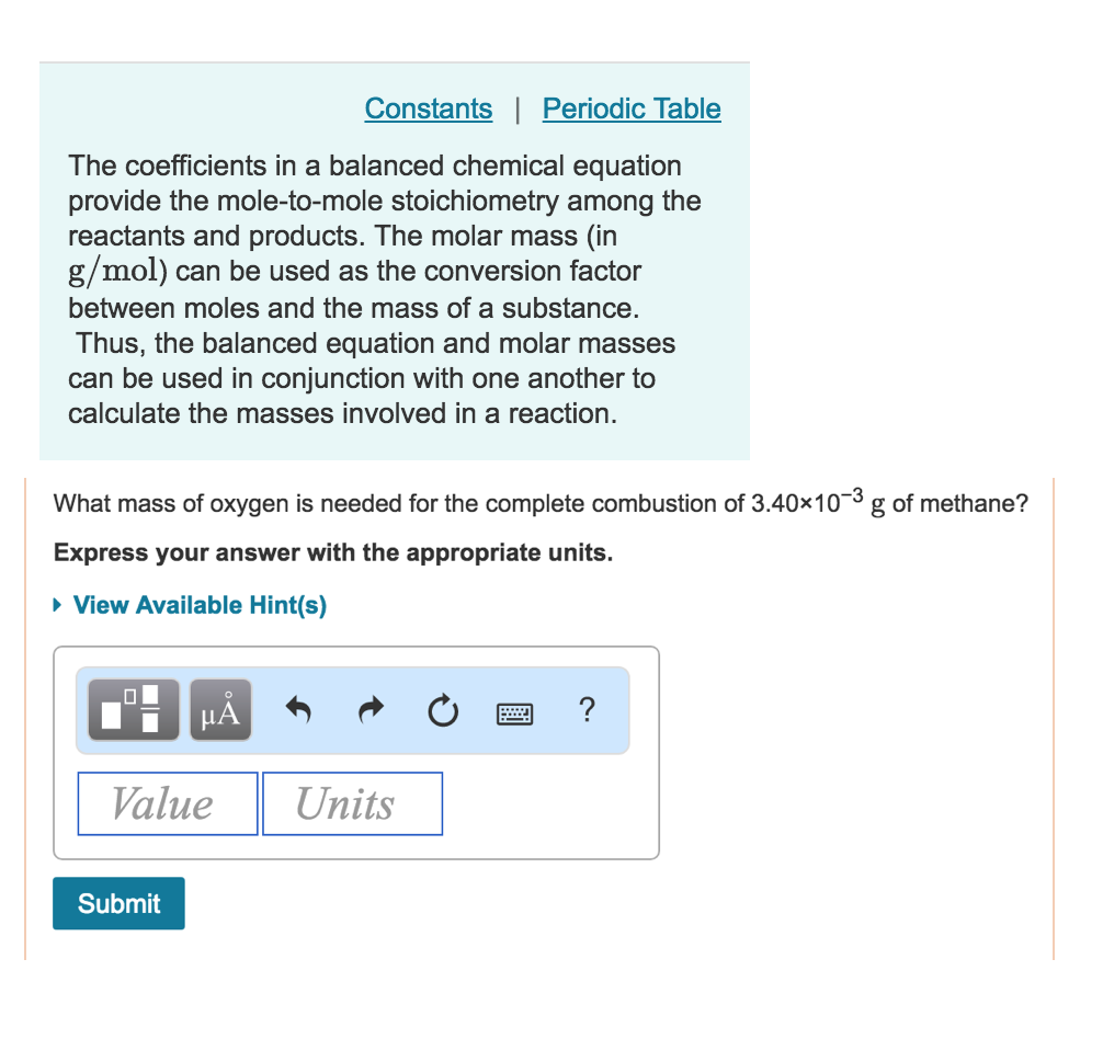Solved Constants Periodic Table The coefficients in a | Chegg.com