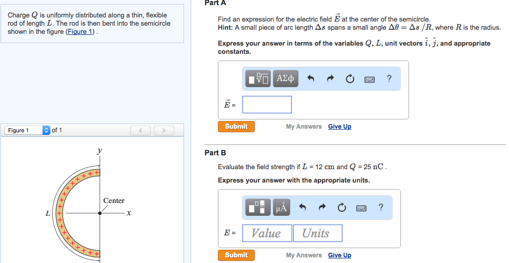 Solved: Charge Q Is Uniformly Distributed Along A Thin, Fl... | Chegg.com