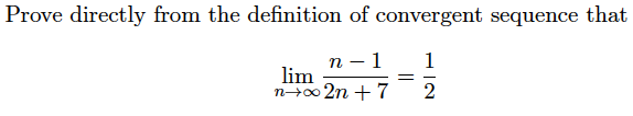 Solved Prove directly from the definition of convergent | Chegg.com