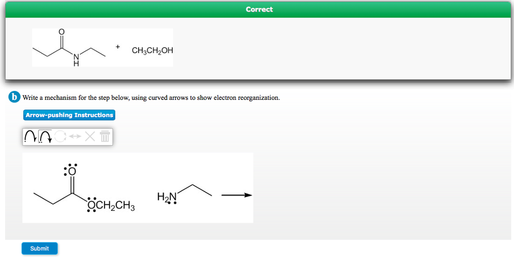Solved Correct Write a mechanism for the step below, using | Chegg.com