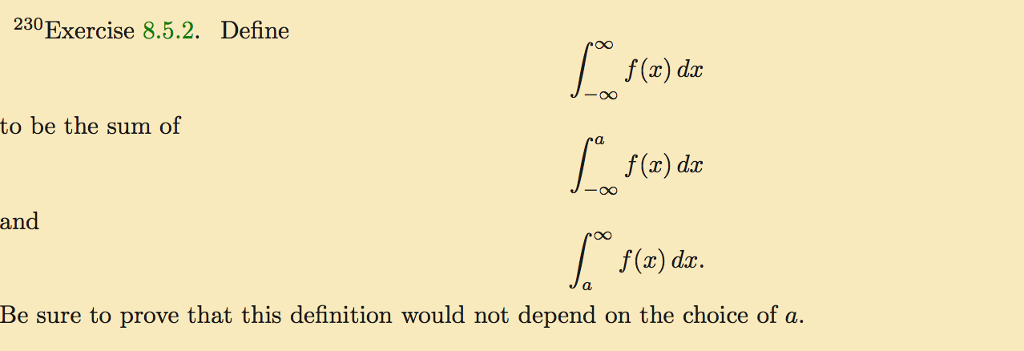 Solved 8.5.2 Formulate a definition of the integral (r) da | Chegg.com