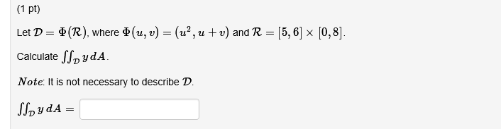 Solved Let D Phi R Where Phi U V U2 U V And R