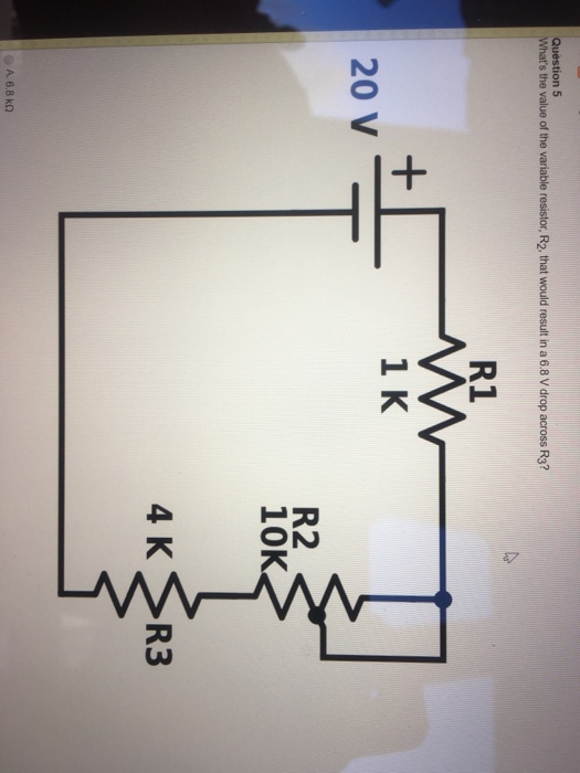 Solved What is the value of the variable resistor, R2, that | Chegg.com