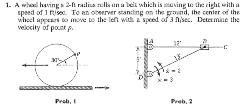 Solved A wheel having a 2-ft radius rolls on a belt which is | Chegg.com