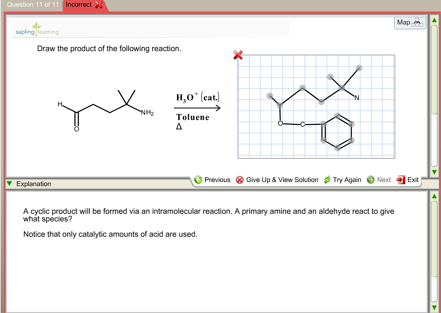 Solved Draw the product of the following reaction. toluene. | Chegg.com