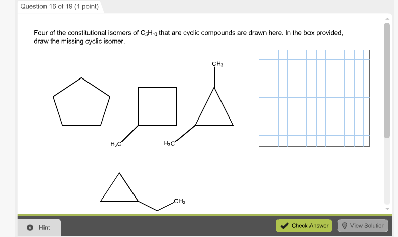 Solved Four of the constitutional isomers of C5H10 that are | Chegg.com
