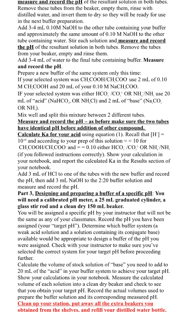 Solved Designing and Preparing a Buffer The dissociation of | Chegg.com