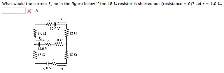 Solved What would the current I_1 be in the figure below if | Chegg.com