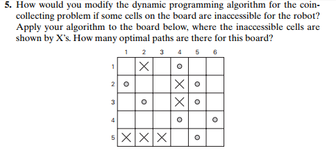 Solved 5. How would you modify the dynamic programming | Chegg.com