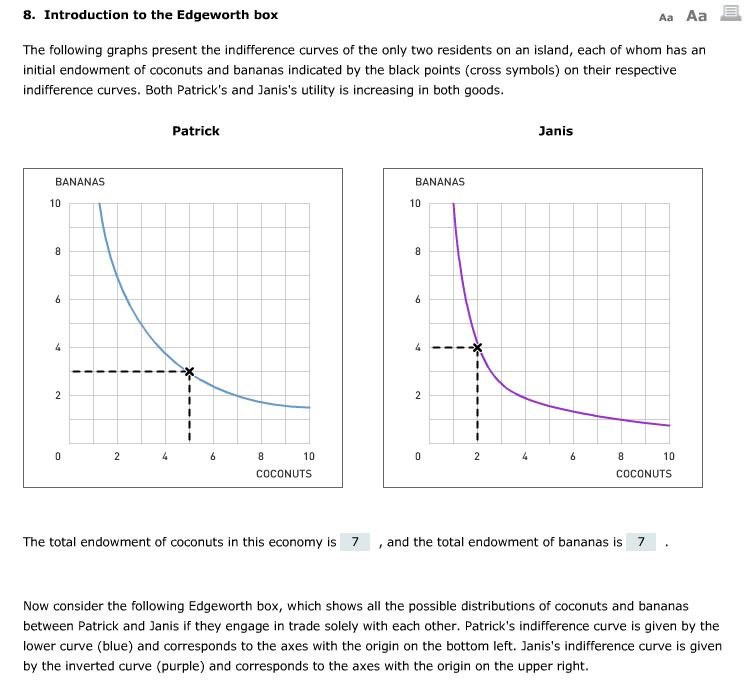 Solved Aa Aa 8. Introduction to the Edgeworth box The | Chegg.com