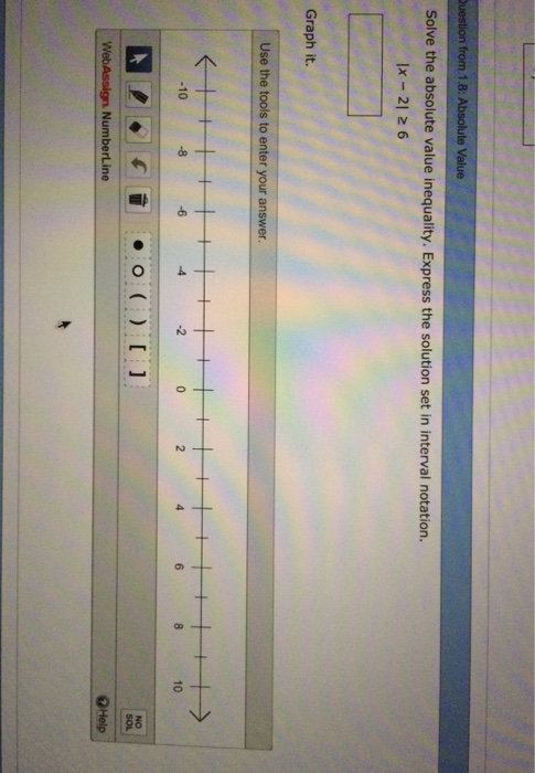 Solved Solve the absolute value Inequality. Express the | Chegg.com
