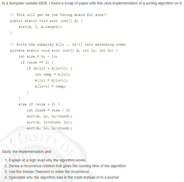 Solved In a dumpster outside MEB, I found a scrap of paper | Chegg.com