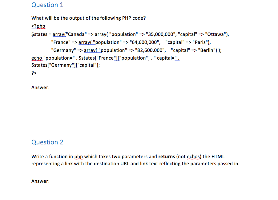 Solved Question 1 What will be the output of the following | Chegg.com