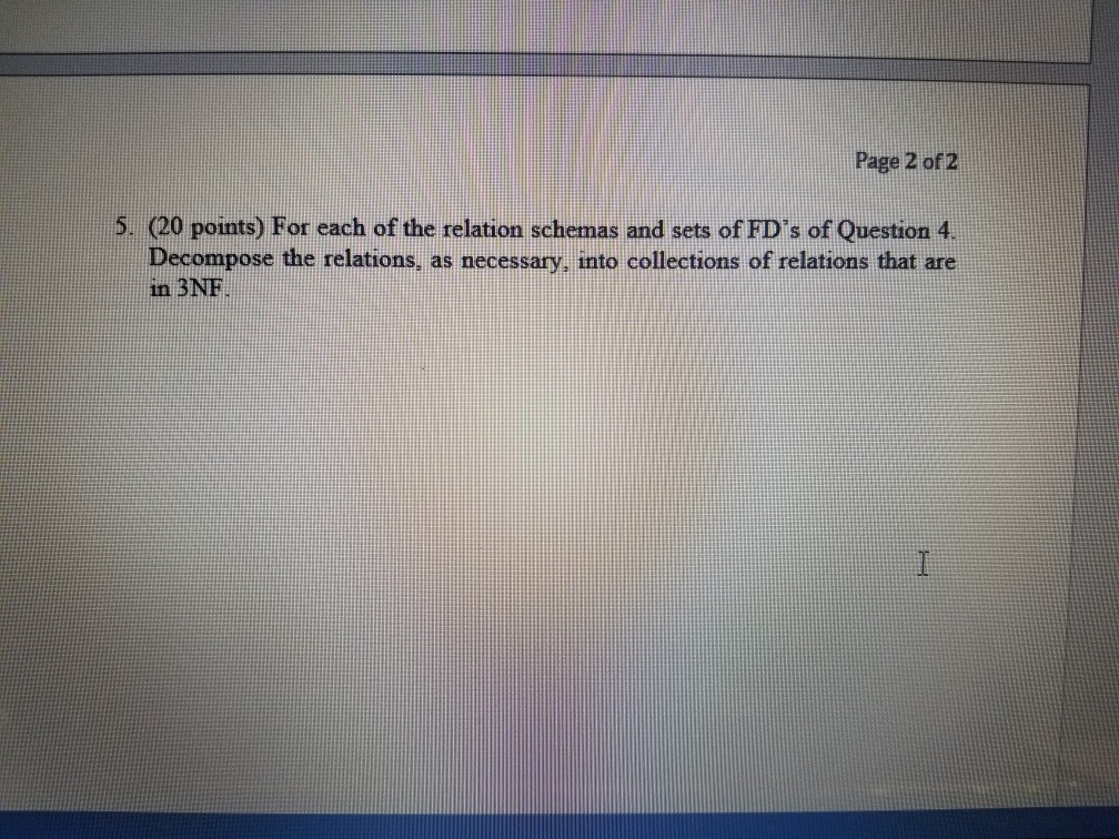 Solved Paragraph Styles 1 20 Points Consider A Relation 