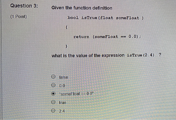 Solved Question 1: (1 Point) Consider the function | Chegg.com