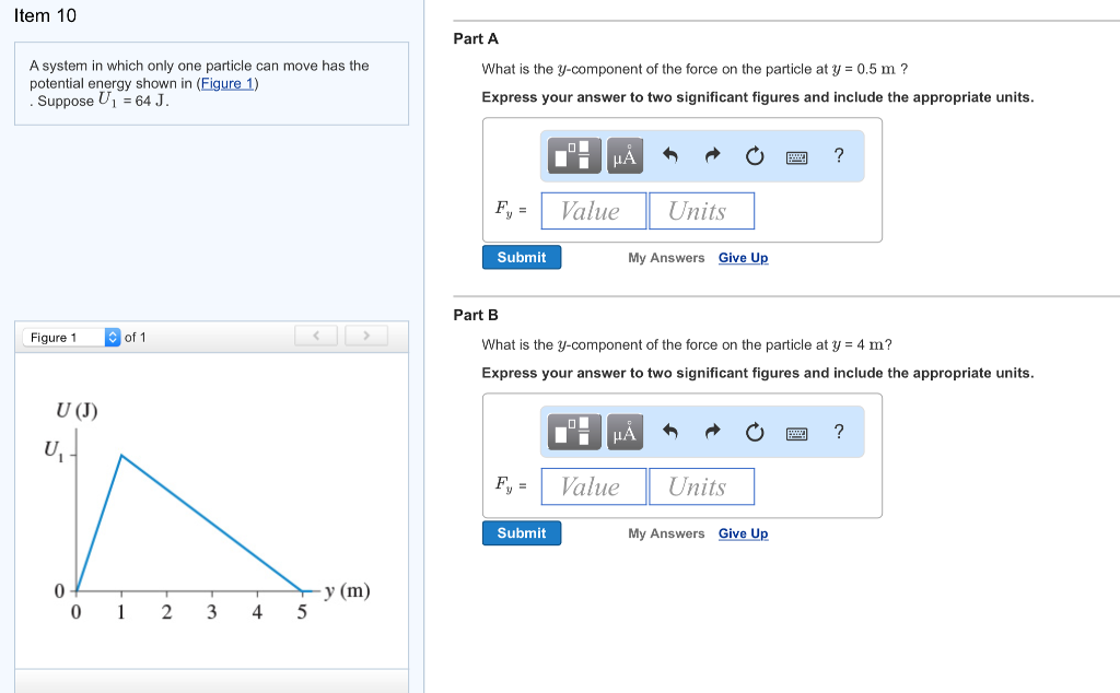 Solved A system in which only one particle can move has the | Chegg.com