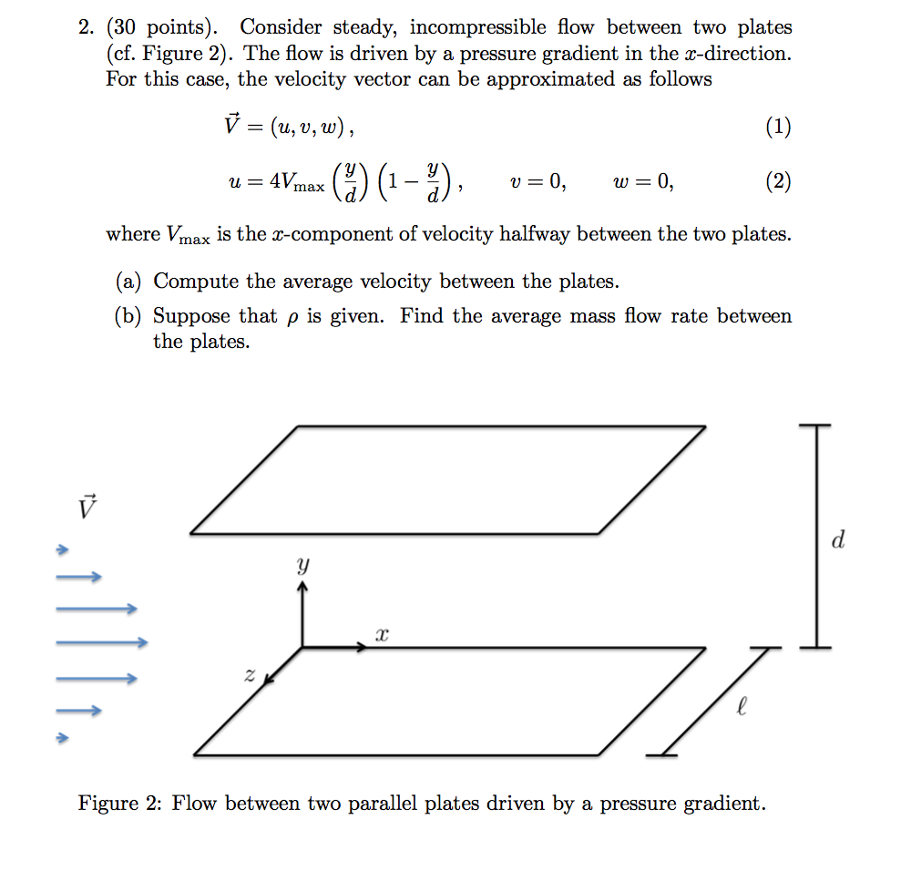 Solved 2. (30 points). Consider steady, incompressible flow | Chegg.com Solved 2. (30 points). Consider steady, incompressible flow | Chegg.com