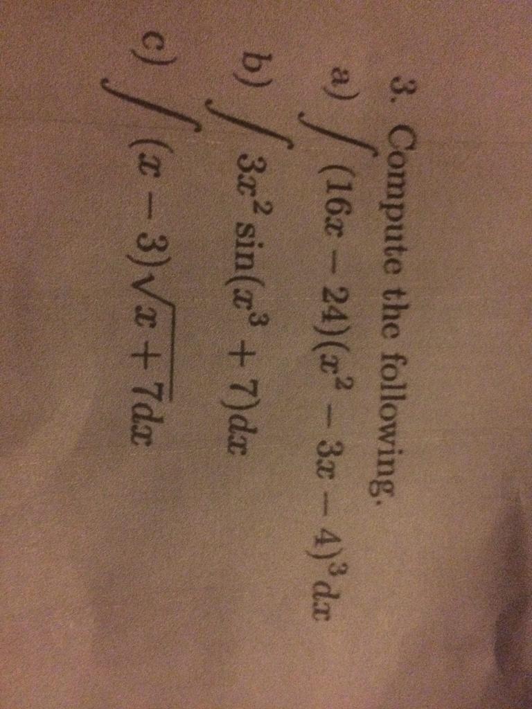 Solved Compute The Following A Integral 16x 24 x 2 Chegg solved-compute-the-following-a-integral-16x-24-x-2-chegg