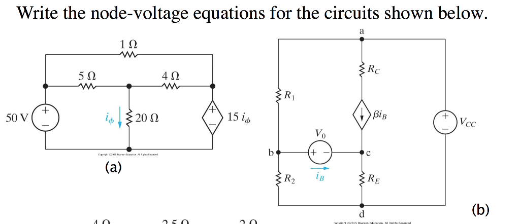 Solved Write the node-voltage equations for the circuits | Chegg.com