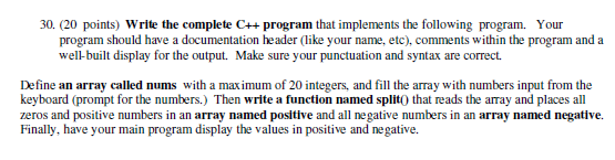 Solved Write the complete C++ program that implements the | Chegg.com