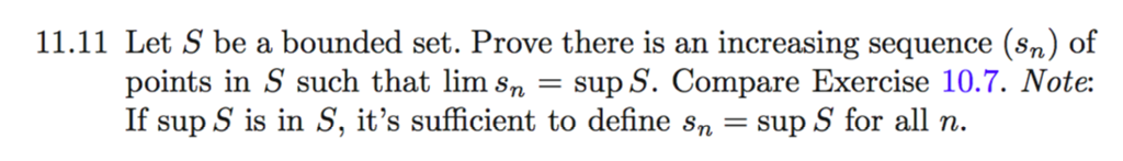 Solved 1111 Let S be a bounded set. Prove there is an | Chegg.com