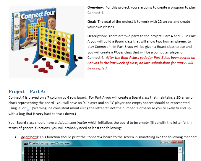 Solved Overview: For this project, you are going to create a | Chegg.com