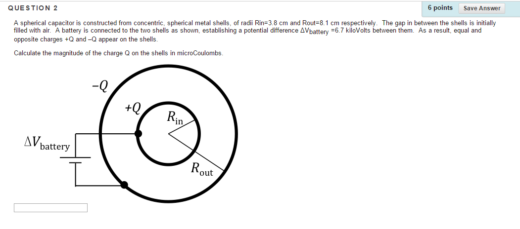 Solved A spherical capacitor is constructed from concentric, | Chegg.com