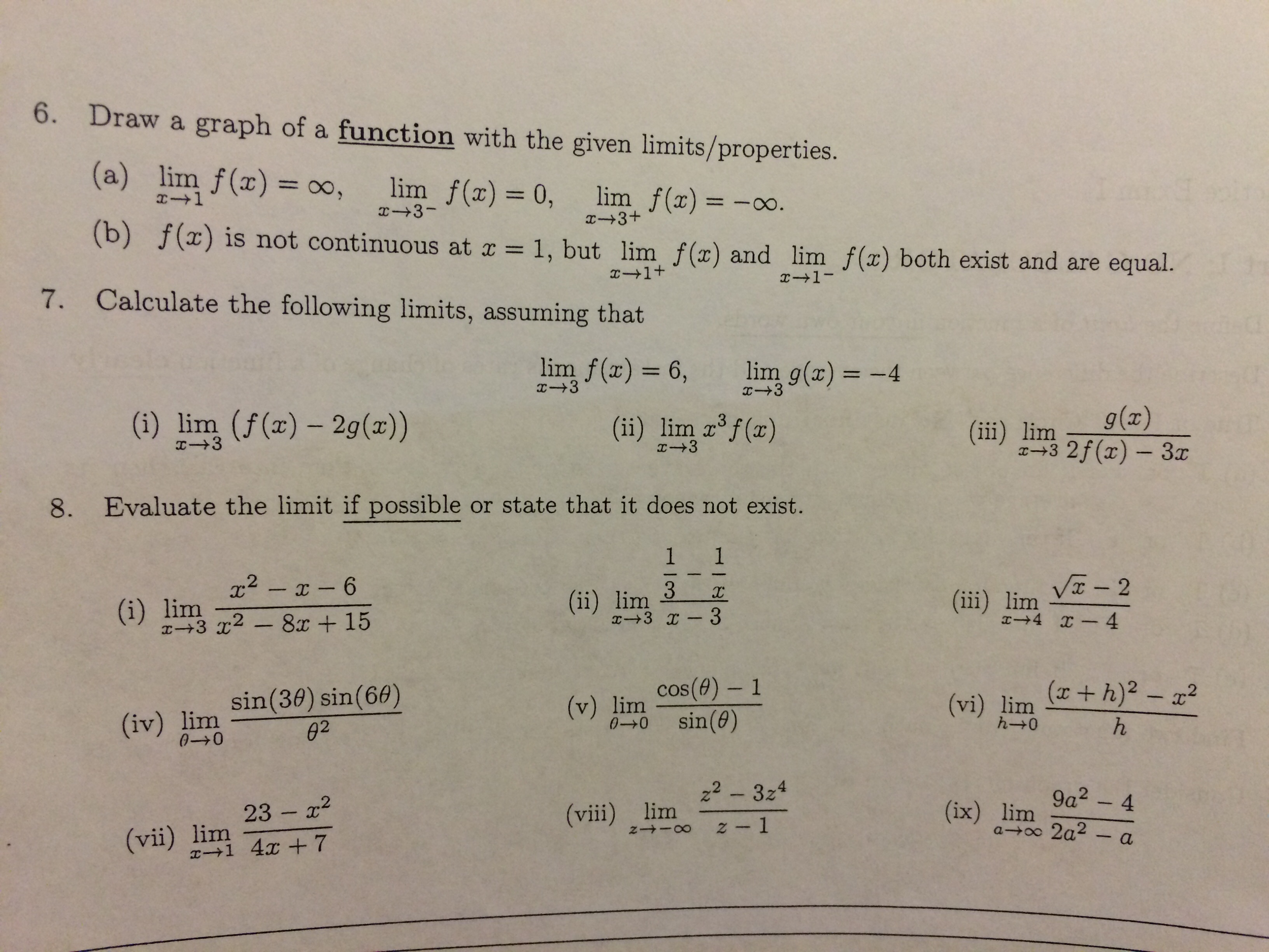 Solved Draw the graph of a function with the given | Chegg.com
