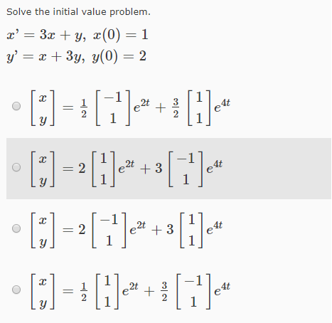 Solved Solve the initial value problem. 4t | Chegg.com