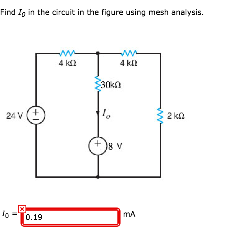 Solved Find Io in the network in the figure using mesh | Chegg.com