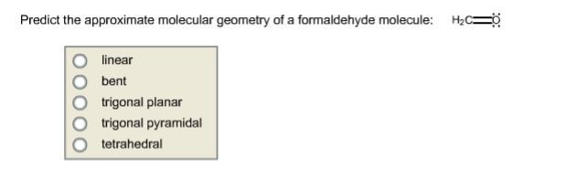 OneClass: Predict the approximate molecular geometry of a formaldehyde ...