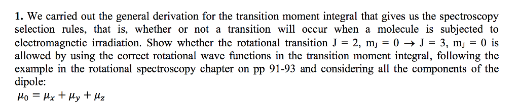 1. We carried out the general derivation for the | Chegg.com
