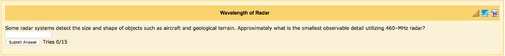 Solved Wavelength Of Radar Some Radar Systems Detect The