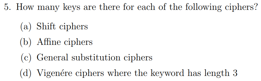 Solved 2. The ciphertext CRWWZ was encrypted with an affine | Chegg.com