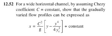 Solved For a wide horizontal channel, by assuming Chezy | Chegg.com