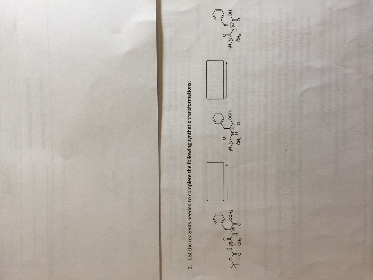 Solved 2. List the reagents needed to complete the following | Chegg.com