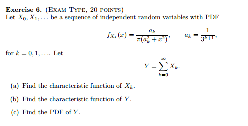 Let X_0, X_1, ... be a sequence of independent random | Chegg.com
