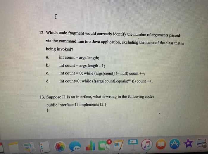 Solved Which code fragment would correctly identify the | Chegg.com