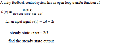 Solved A unity feedback control system has an open-loop | Chegg.com