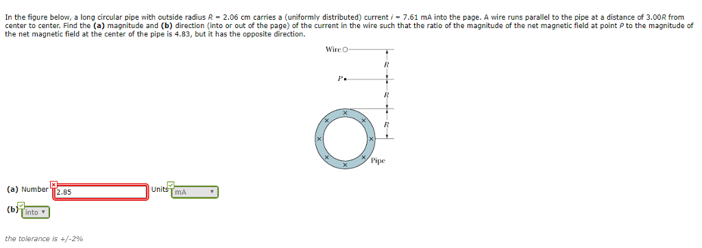 Solved In the figure below, a long circular pipe with | Chegg.com