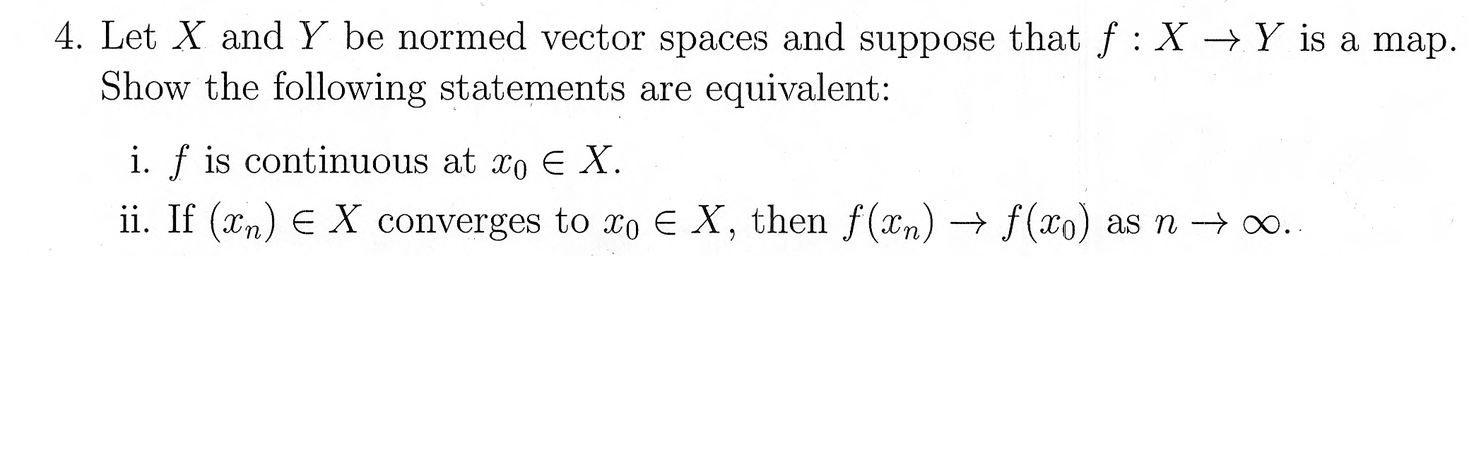 Let X and Y be normed vector spaces and suppose that | Chegg.com
