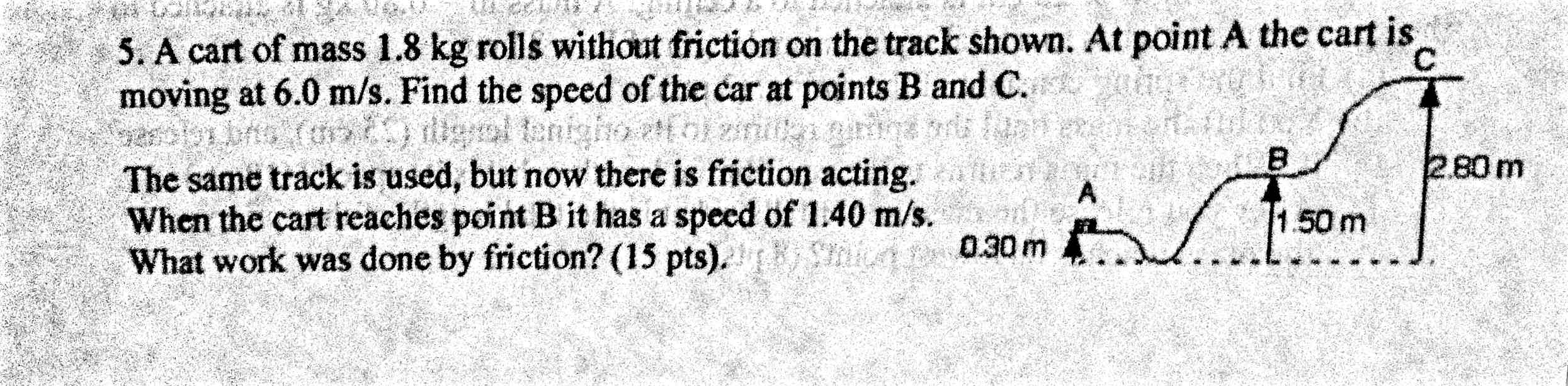 Solved A cart of mass 1. 8 kg rolls without friction on the | Chegg.com