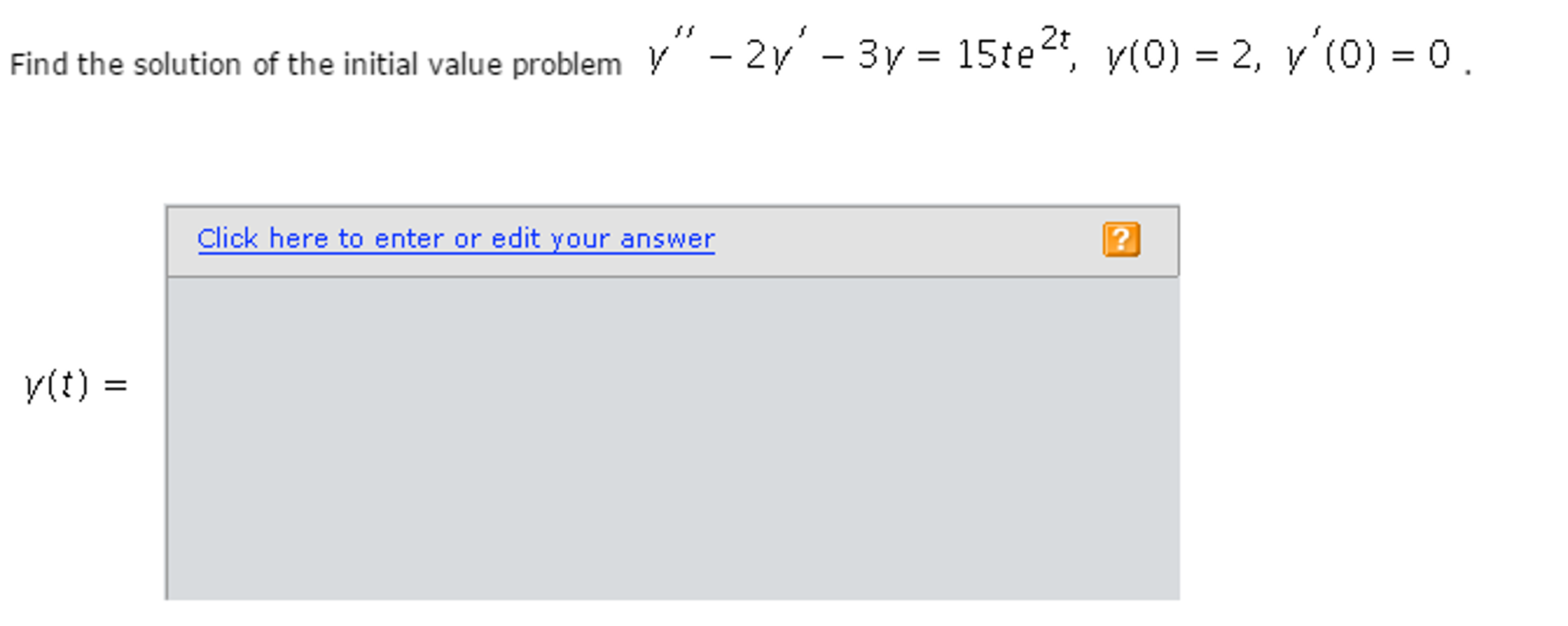 Solved Find The Solution Of The Initial Value Problem Y