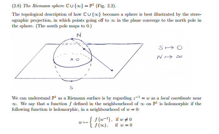 (2.8) The Riemann sphere CU foo)-P (Fig. 2.2) The | Chegg.com