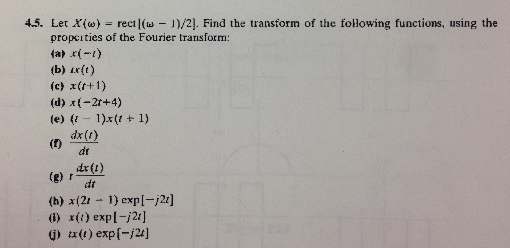 Solved Let X(omega) = rect[(omega - 1)/2}. Find the | Chegg.com