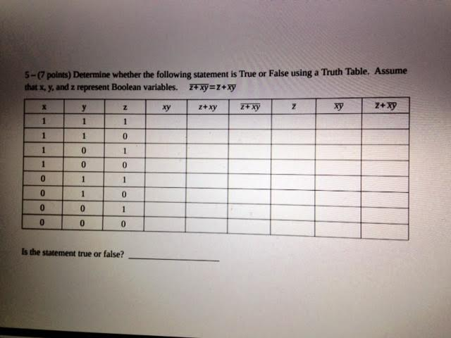 Solved Determine whether the following statement is True or | Chegg.com